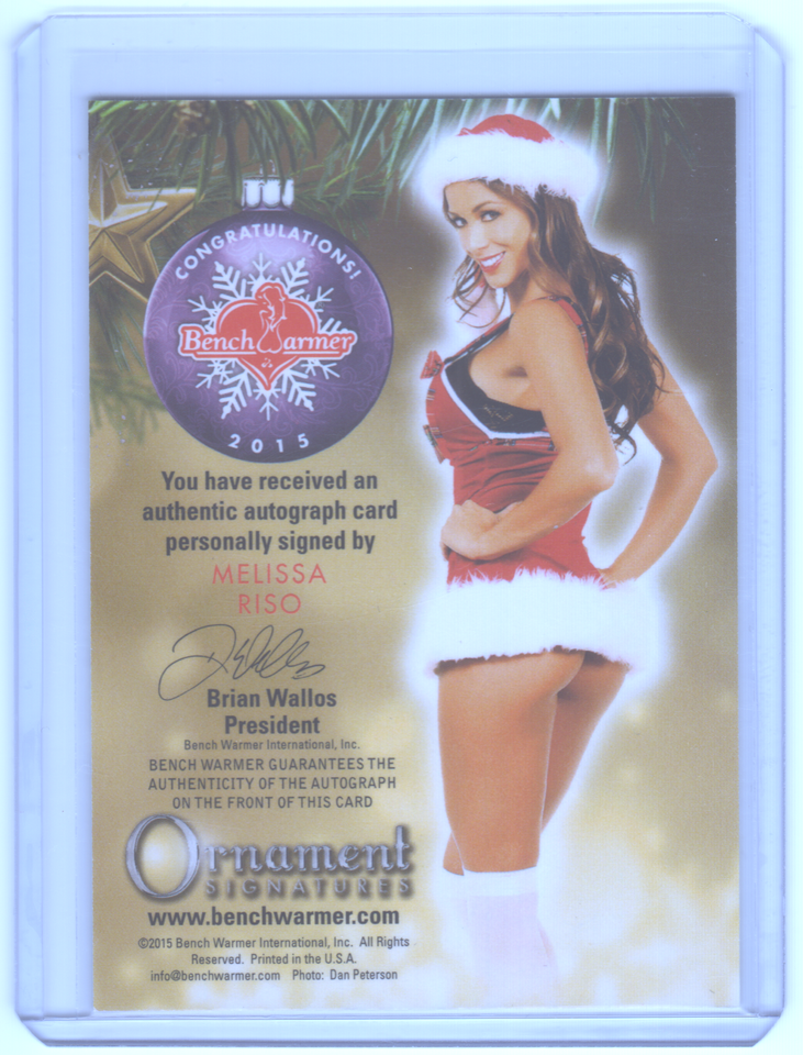 Melissa Riso 2019 BenchWarmer Bench Warmer Holiday Archive Autograph ...