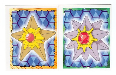 Pokemon Card - 1999 Staryu & Starmie Stickers - Topps Merlin Vtg | eBay