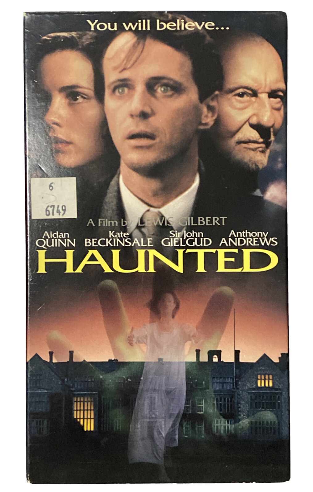 Haunted (VHS, 1995) Aidan Quinn, Kate Beckinsale, Anthony Andrews *Rare ...