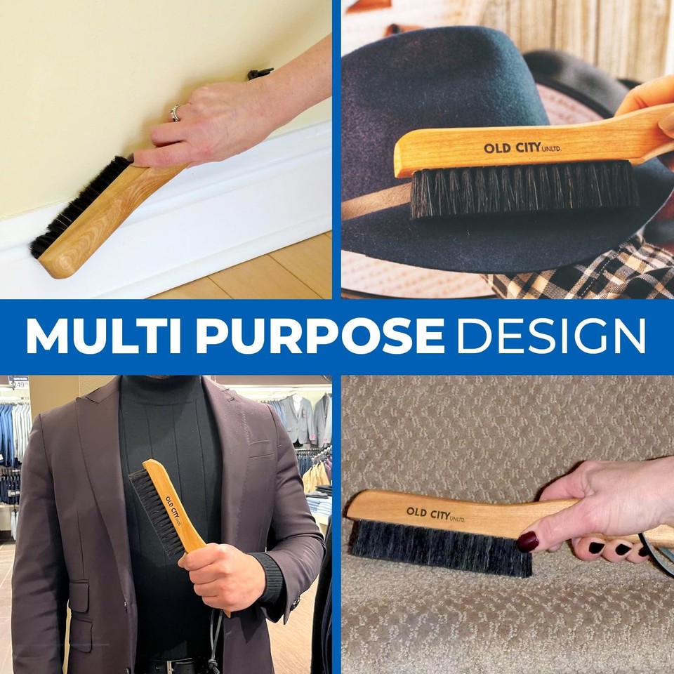 Clothes Brush Garment 1 Count (Pack of 1), Beech Wood, Boar's Bristles ...