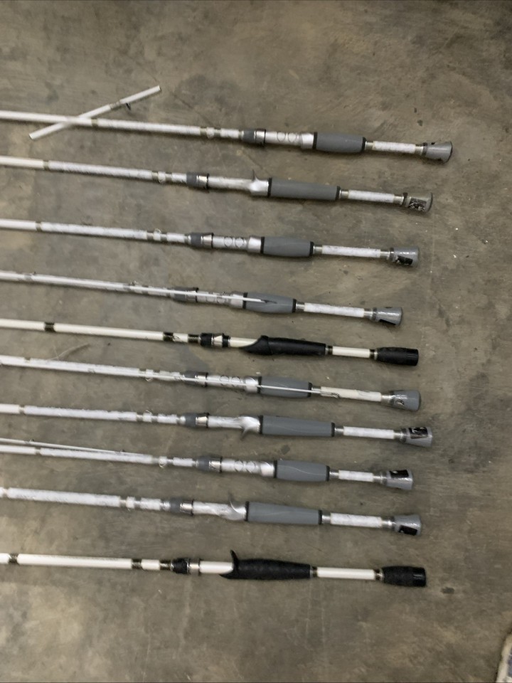 Lot Of 10 Johnny Morris Carbonlite Fishing Rods (FOR PARTS OR REPAIR ...
