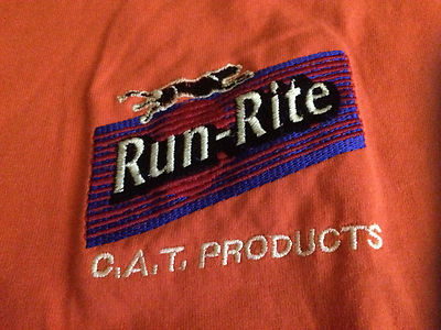 NOS VTG 1990s Run-Rite Logo, Caterpillar Company Orange T Shirt Adult L ...