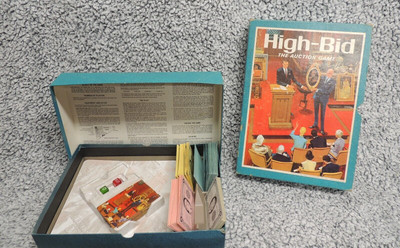 Vintage High Bid The Auction Game by 3M Co. 1965 Complete With All Dice ...