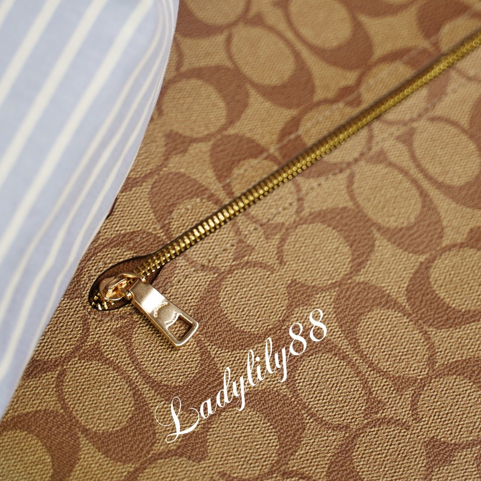 NWT Coach CH504 Gallery Tote In Signature Canvas Leather Print $378 | eBay