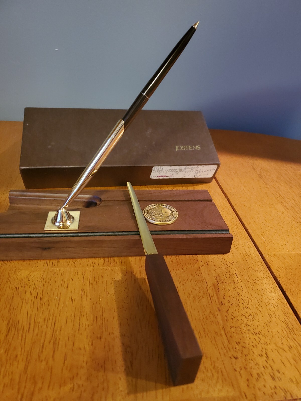 Vtg JOSTENS Letter Opener Pen Set National Spelling Bee HTF Original ...