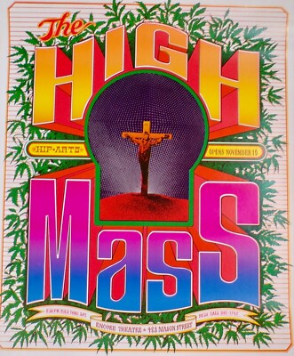 Vintage 1967 High Mass concert poster by Bob Fried | eBay