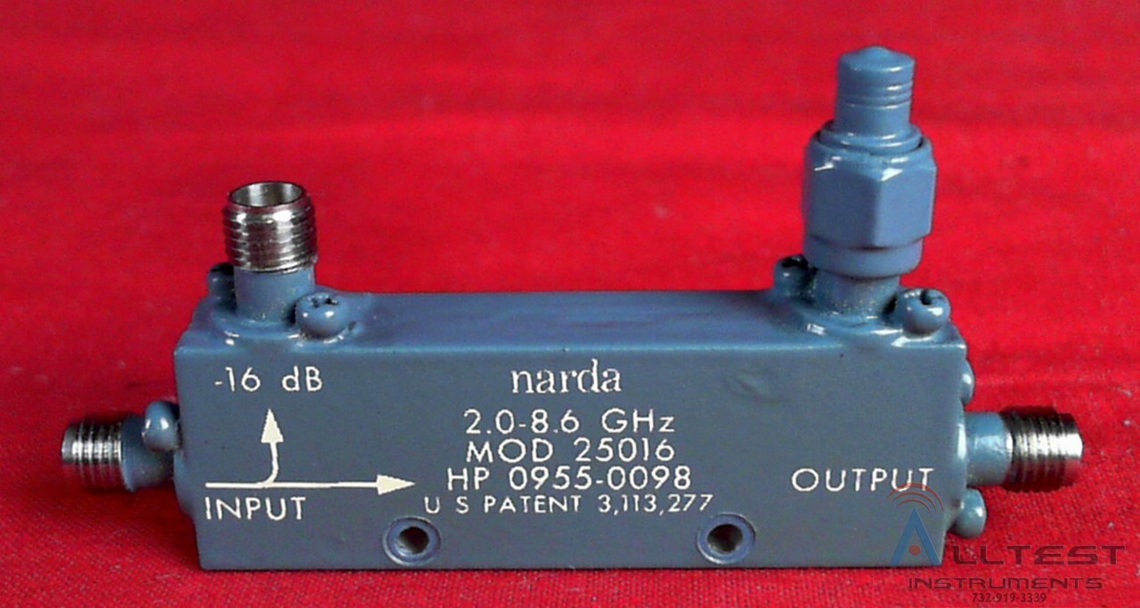 Narda 25016 NARDA-DIRECTIONAL-COUPLER-2-8.6GHz HP 0955-0098 16dB. | eBay