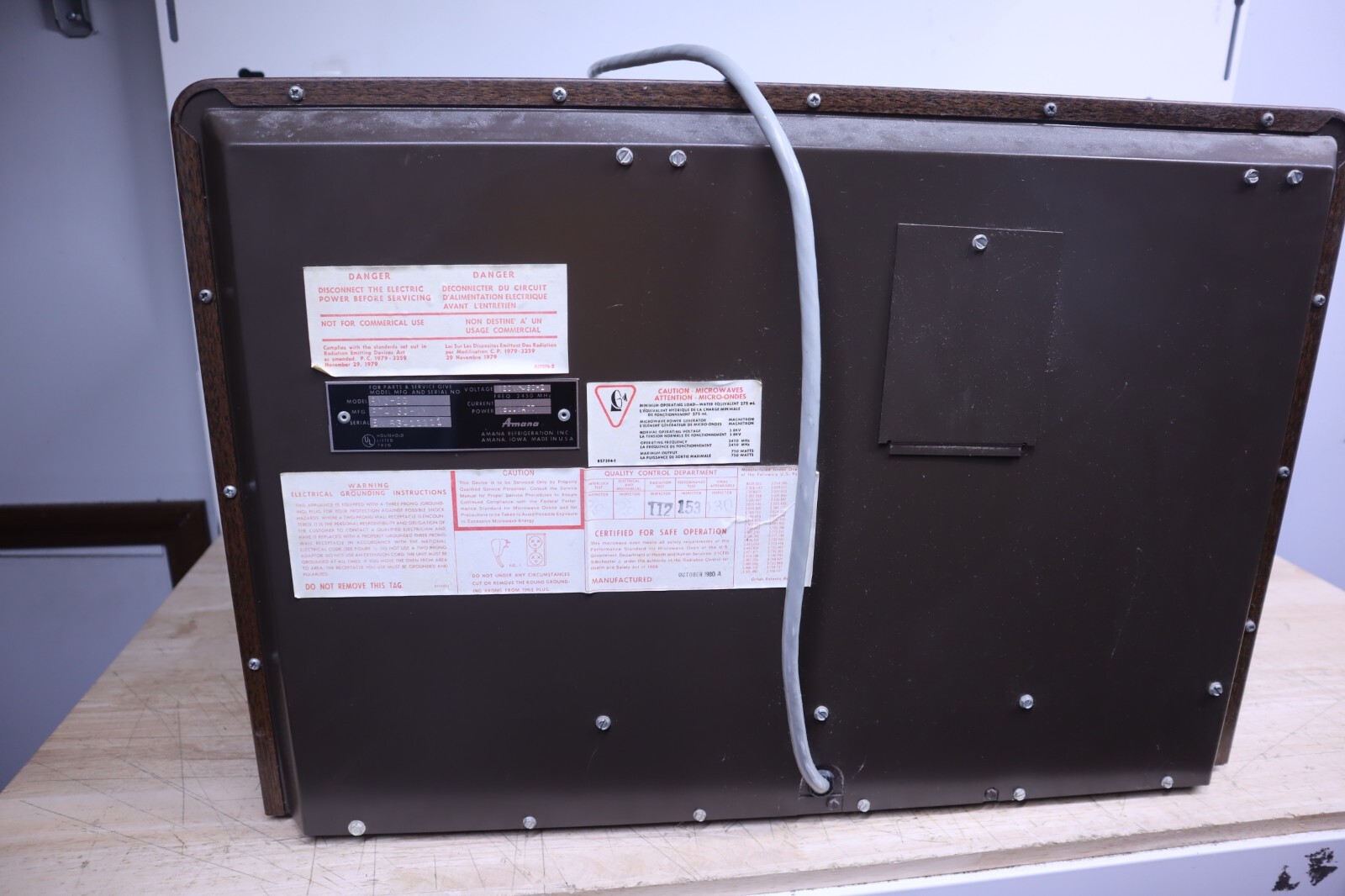 Rare Working Amana Radarange Model RMC-20 Microwave Convection Oven ...