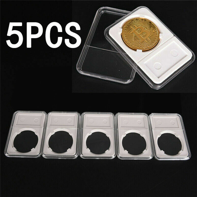 5pcs 21mm Coin Slab Holder Protector Grade NGC PCGS Display Storage Box ...