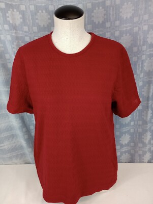 Vintage Jantzen T-Shirt Tee Top Size Large Red Blouse Round Neck Short ...
