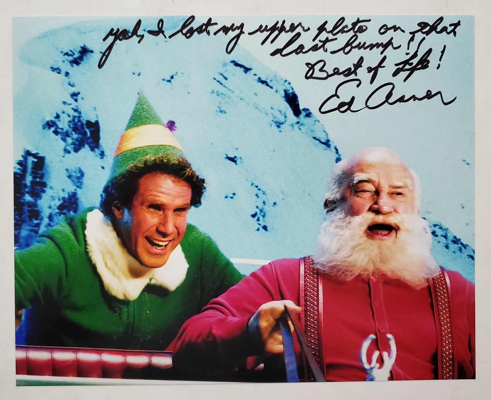 Ed Asner Signed ELF Santa Clause 8x10 Photo Actor Disney Pixar ...