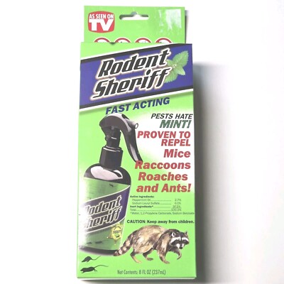New in Box Rodent Sheriff Pest Repellent Spray Fast Acting Peppermint ...