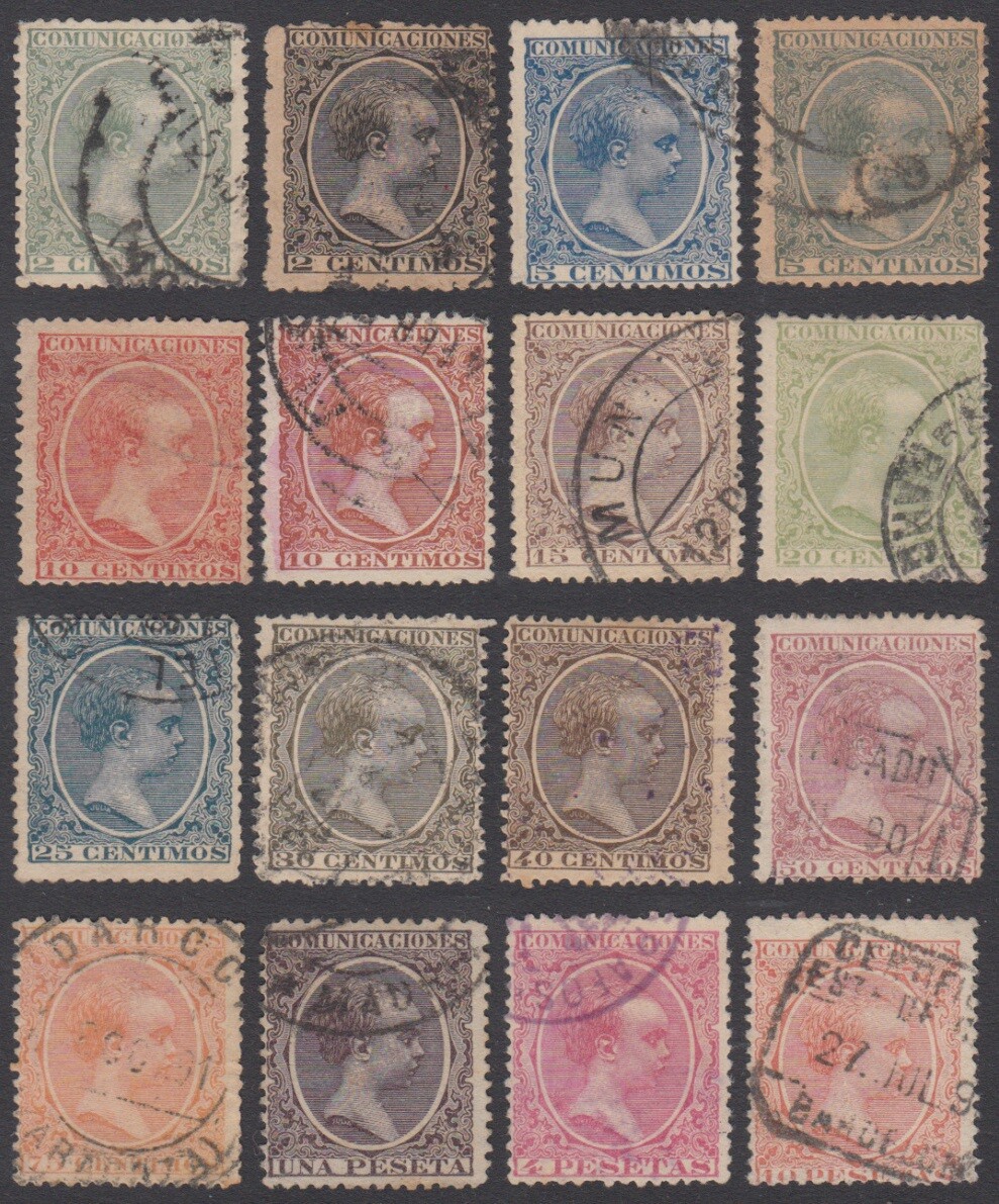 Spain 213/28 1889 - 1901 Alfonso XIII Used | eBay