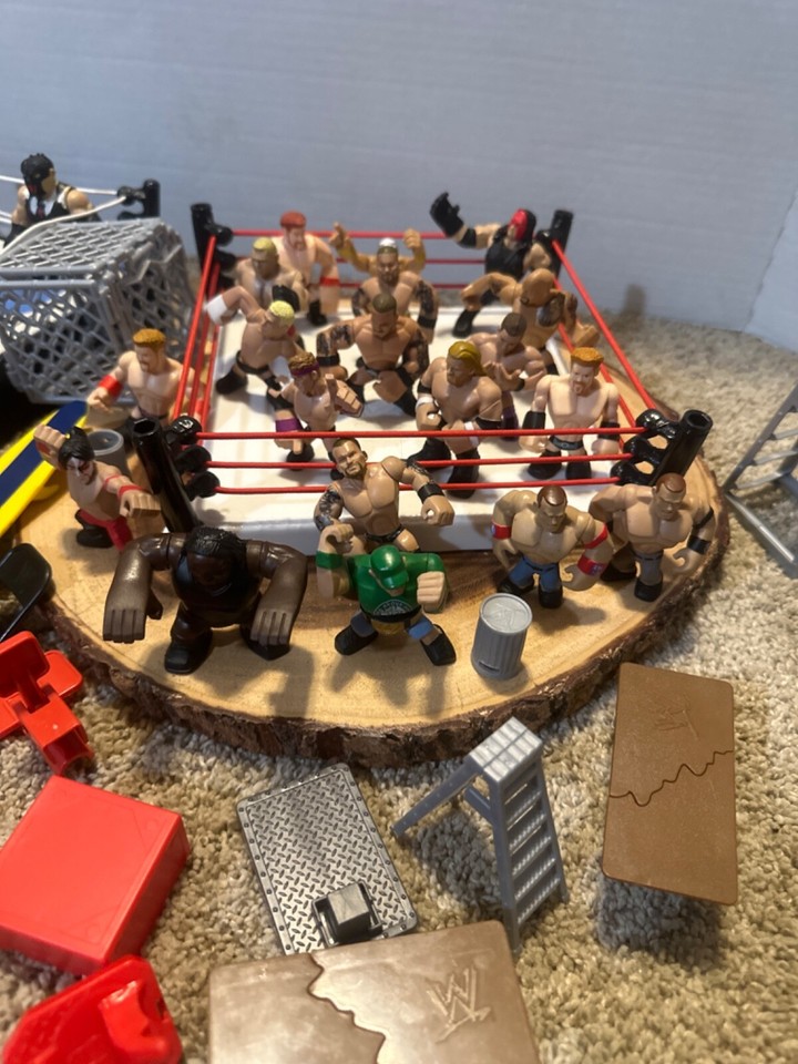 WWE WWF Mattel Rumblers Action Figures Lot Ring &20 wrestlers Cena ...