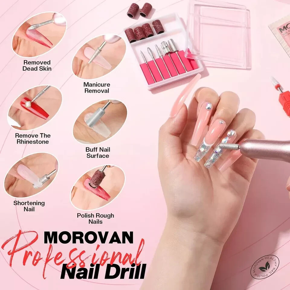 Morovan Acrylic Nail Kit with Drill - Professional 24 Colors Acrylic ...