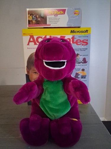 1997 Barney Actimates Set With Interactive Barney And Activities TV ...