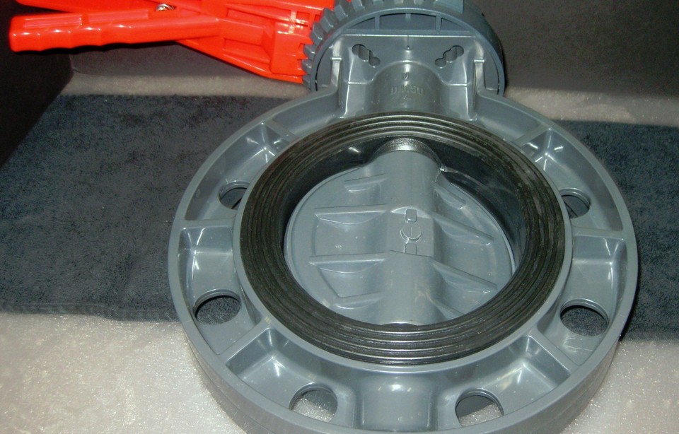 New Sch 80 PVC 8 Inch Butterfly Valve Locking Handle Butterfly Valve ...