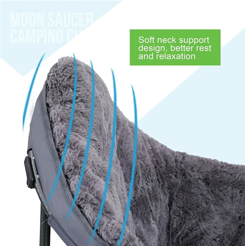Saucer Chair with Carry Bag Oversized Folding Outdoor Plush Moon ...