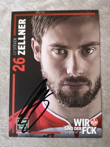 Steven Zellner Autogrammkarte 1. FC Kaiserslautern 2013-14 ...