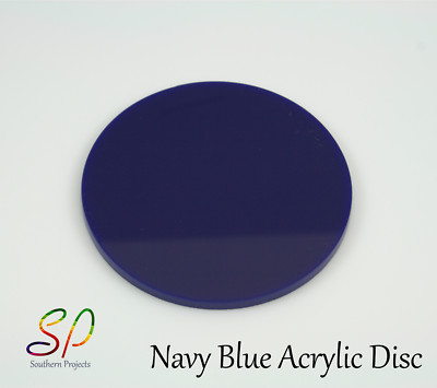 Navy Blue Acrylic Discs Laser Cut 3mm Cast Acrylic 100mm - 600mm ...