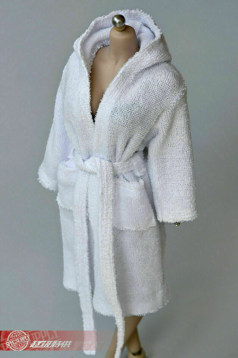 1/6 Bathrobe Robes Home Shower Gown Hooded For 12" Action Figure Body ...