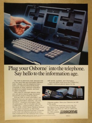 1983 Osborne 1 Computer COMM-PAC Modem Communications vintage print Ad ...