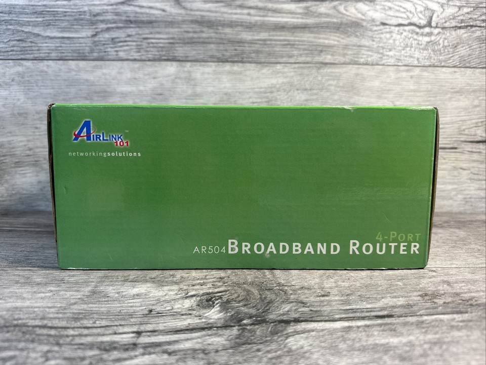 NEW AIRLINK 101 4-PORT BROADBAND ROUTER AR504 L6 | eBay
