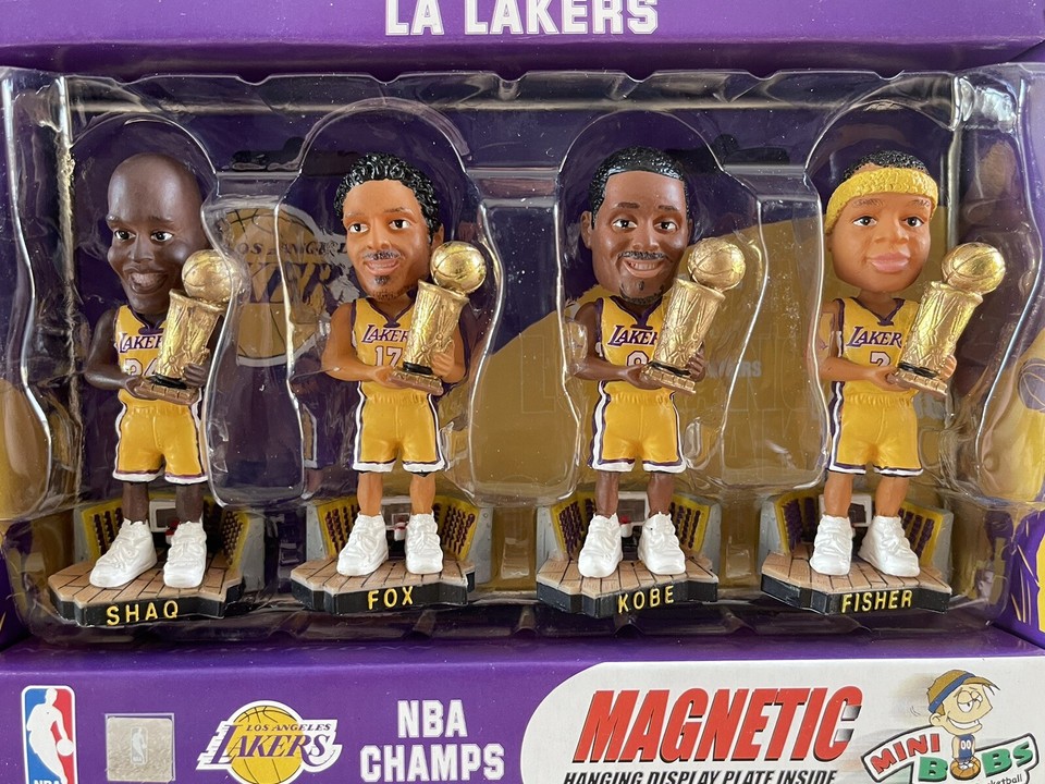 KOBE BRYANT SHAQ Los Angeles Lakers NBA Champs Mini 3” Bobblehead Set ...