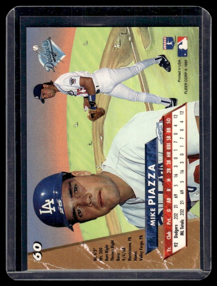 1993 Ultra Mike Piazza Los Angeles Dodgers #60 | eBay