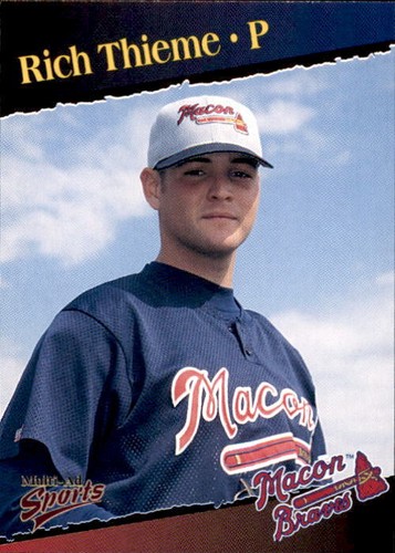 1998 Macon Braves Multi-Ad #24 Rich Thieme Atlanta Georgia GA Baseball ...