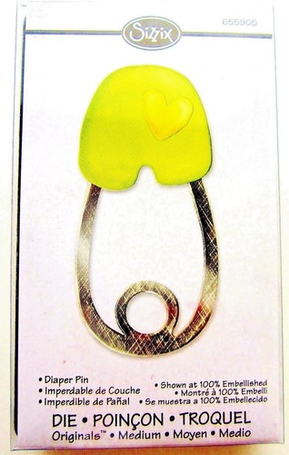 Diaper Pin Sizzix Originals Medium Baby Die 655905 NEW! | eBay
