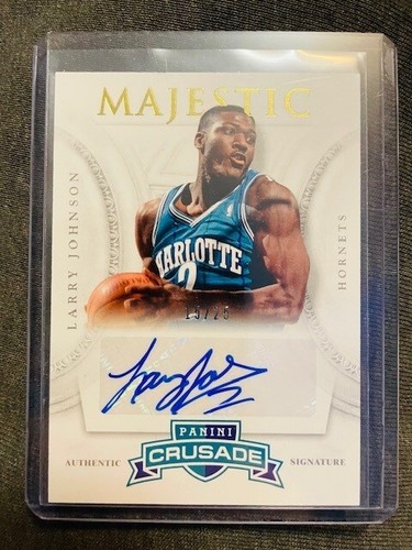 Larry Johnson Auto Autograph Panini Crusade Majestic 15/25 Parallel ...