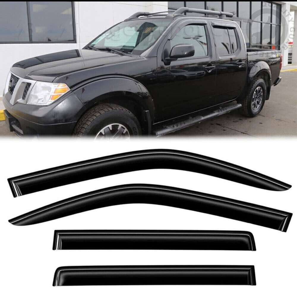 For 2005-2020 Nissan Frontier Crew Cab Window Visors Sun Rain Guards ...