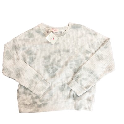 NWT Poof Girl Long Sleeve Waffle Knit Thermal Shirt Size Large Tie Dye ...