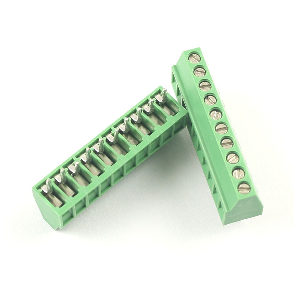 10Pcs 2.54mm 0.1" Universal 10 Pin 10 Poles PCB Screw Terminal Block ...