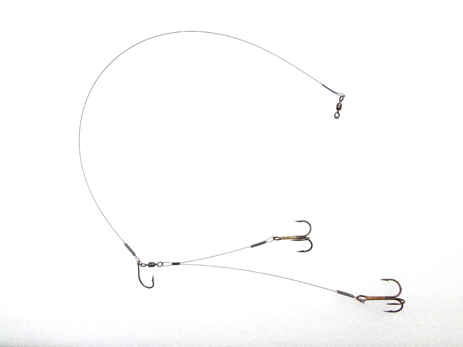 60# MUSKY / PIKE QUICK STRIKE SUCKER RIG HARNESS 2-Treble Hook MUSKIE ...
