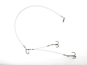 60# MUSKY / PIKE QUICK STRIKE SUCKER RIG HARNESS 2-Treble Hook MUSKIE ...