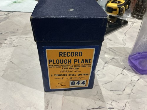 Vintage Record Plough Plane No 044 Boxed with Cutters. | eBay