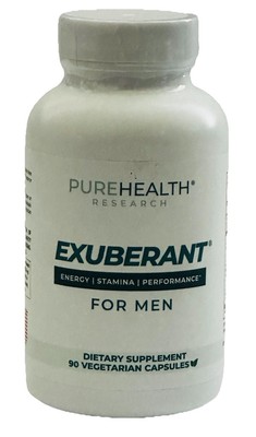 PureHealth Research Exuberant Supplement Men Energy Stamina Performance ...