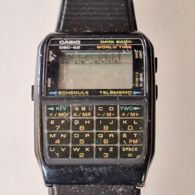 Casio DBC-62 World Time Calculator Data Bank Digital Watch Module 676 ...