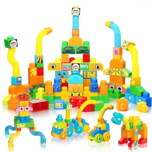 Big Building Blocks Set for Kids 2-5,Building Bricks for Toddler ...