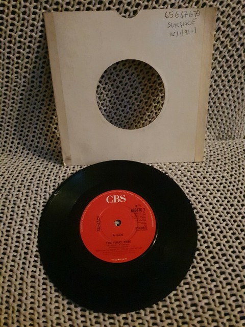 Surface The First Time UK 7" Vinyl Record Single 1990 6564767 CBS for ...