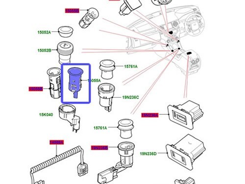 GENUINE LAND ROVER CIGAR LIGHTER BASE LR4 LR014320 | eBay