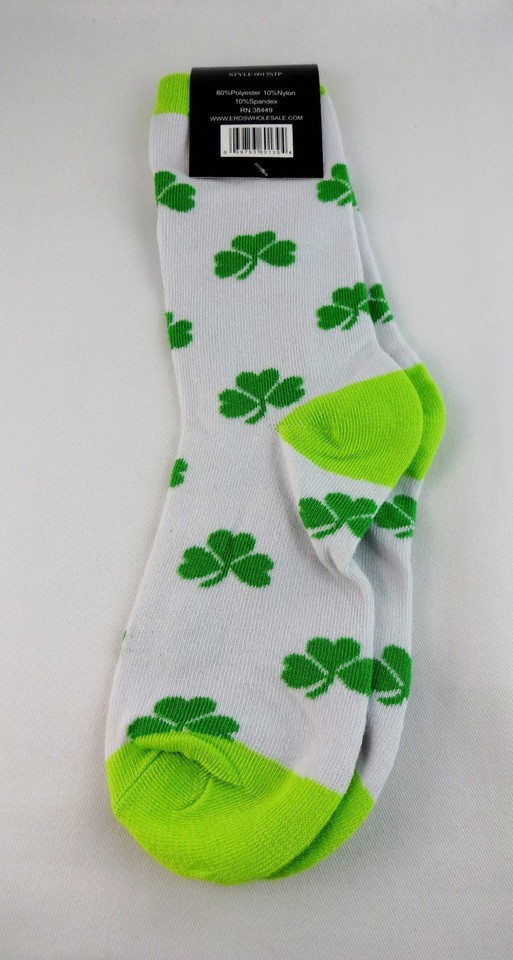 St. Patrick's Day Socks Ladies Crew Length Size 9-11 One Pair | eBay