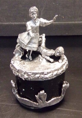 MICHAEL RICKER "Jack& Jill" LMD PEWTER SCULPTURE Music Box Make an ...
