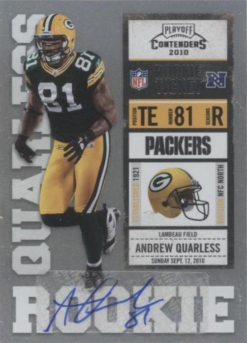 2010 Playoff Contenders - Andrew Quarless #102 (AU, RC) for sale online ...