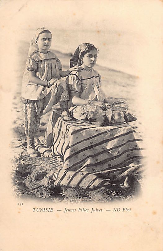 Judaica - TUNISIA - Young Jewish Girls - Publ. ND Phot. Neurdein 131 | eBay