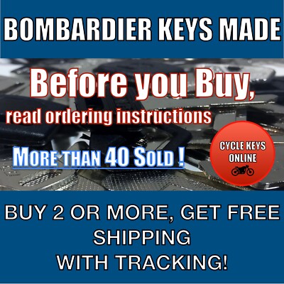 Bombardier ATV Keys Cut to Code Spare Replacement Keys Made READ ...