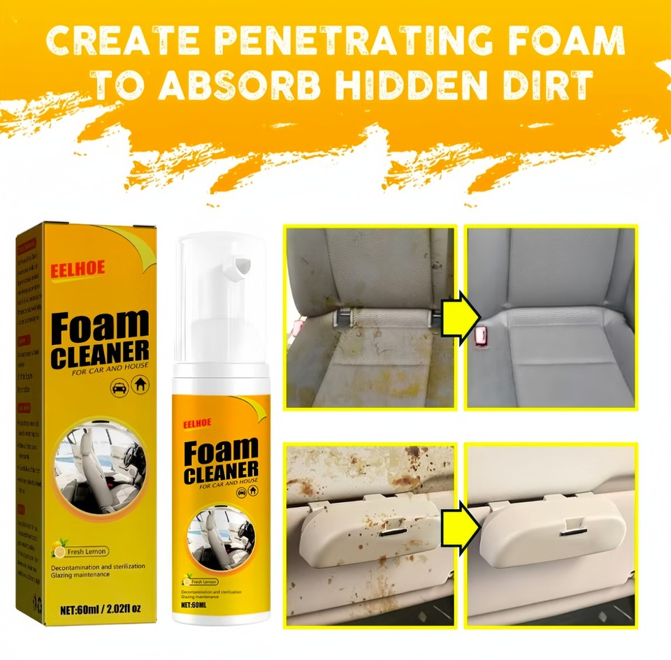 30/100ML Multi-functional Foam Cleaner Cleaning Spray Powerful Stain ...
