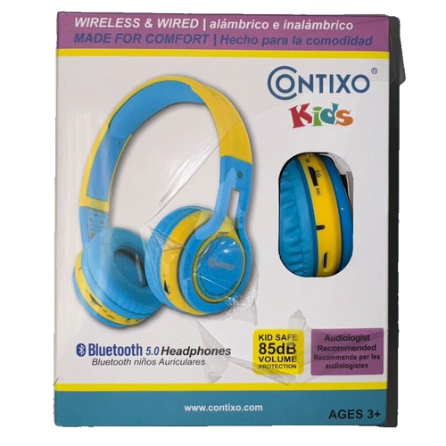 Contixo Kids 85db Over Ear Wireless Headphones Blue/Yellow - NEW | eBay